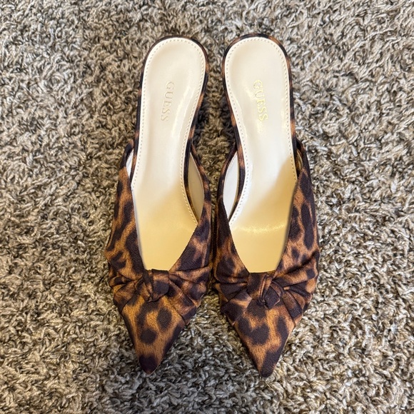 Guess | Shoes | Guess Womens Brown Leopard Mules | Poshmark